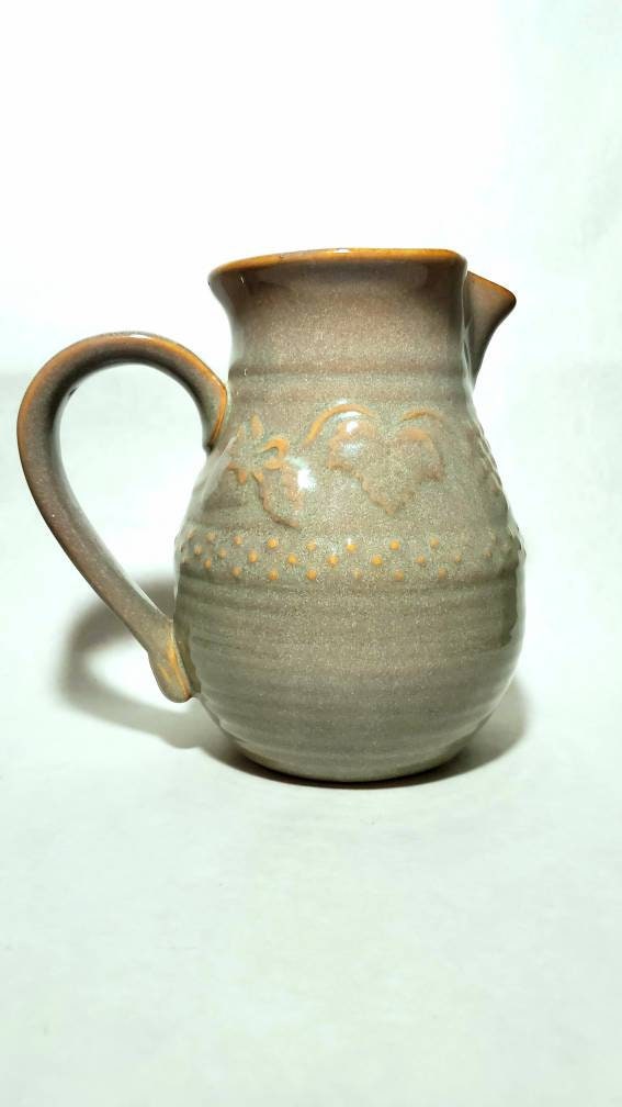 Stoneware Pitcher Hand Thrown Hand Turned Fruit Design Large | Etsy
