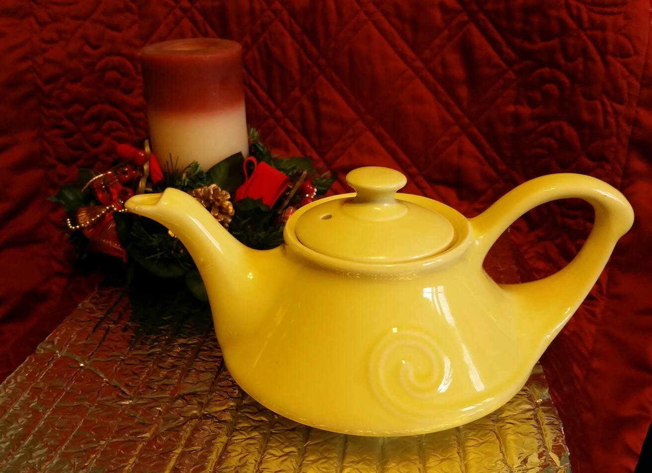 Ceramic Yellow Aladdin Teapot Mid Century Pottery Tea Pot - Etsy