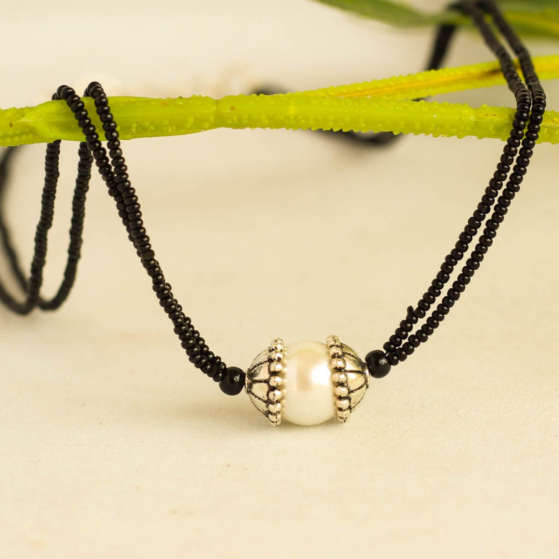 Delicate Pearl Mangalsutra Indian Jewellery Mangalsutradaily - Etsy