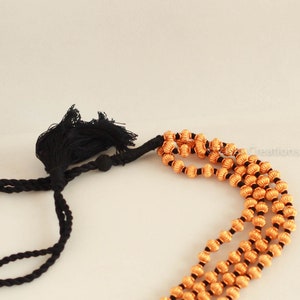 Jomale Coorg Wedding Necklace: Black Thread South Indian Necklace - Etsy