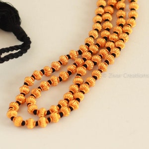 Jomale Coorg Wedding Necklace: Black Thread South Indian Necklace - Etsy