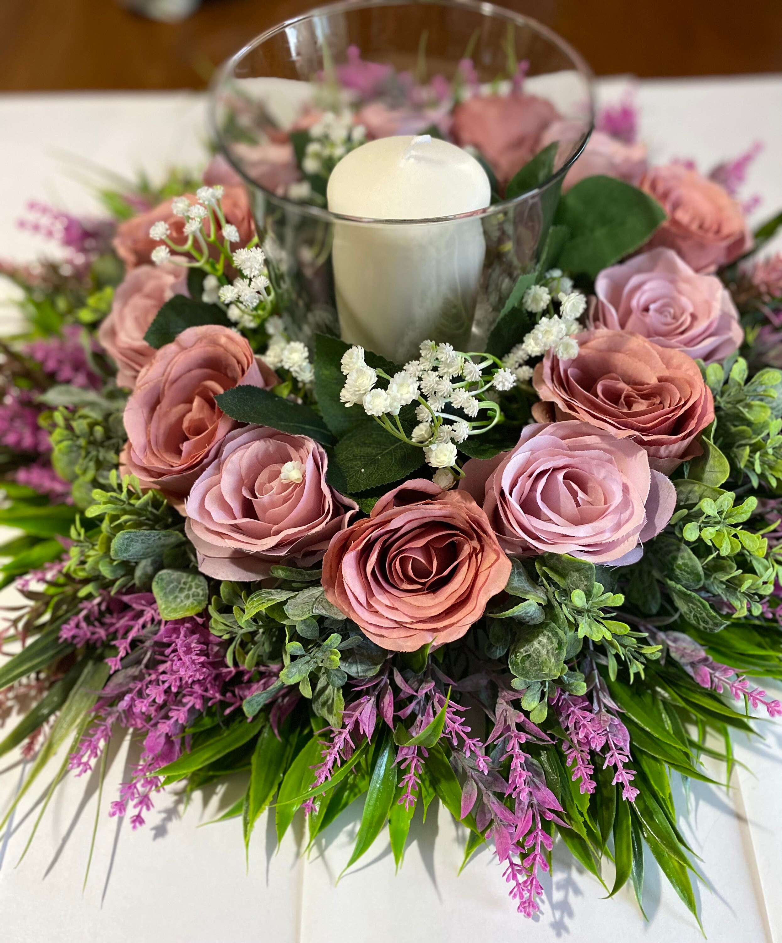 Blush Pink Rose Centrepiece - Etsy