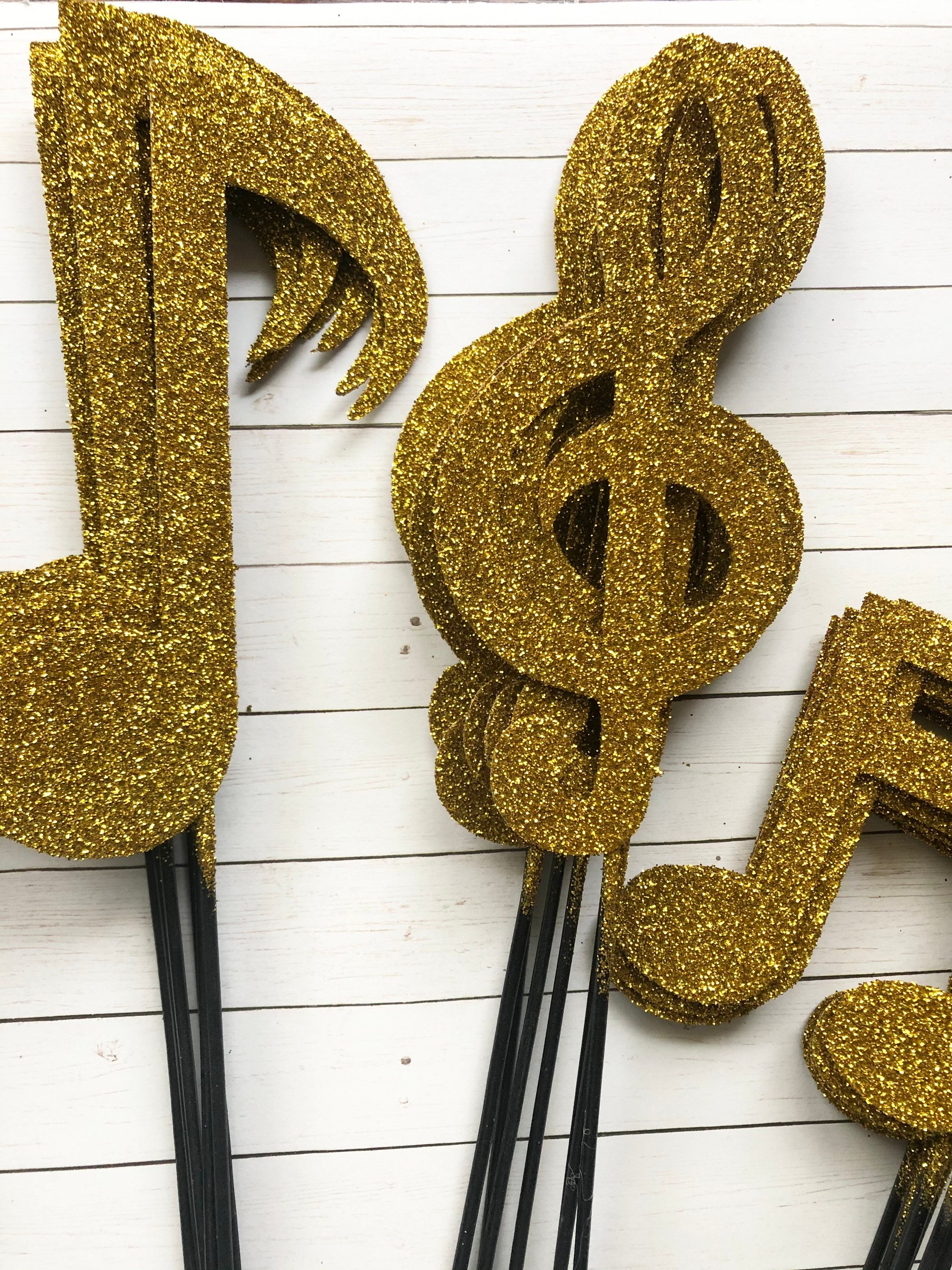 Music note centerpiece sticks Guitar sticks for music themed - Etsy.de