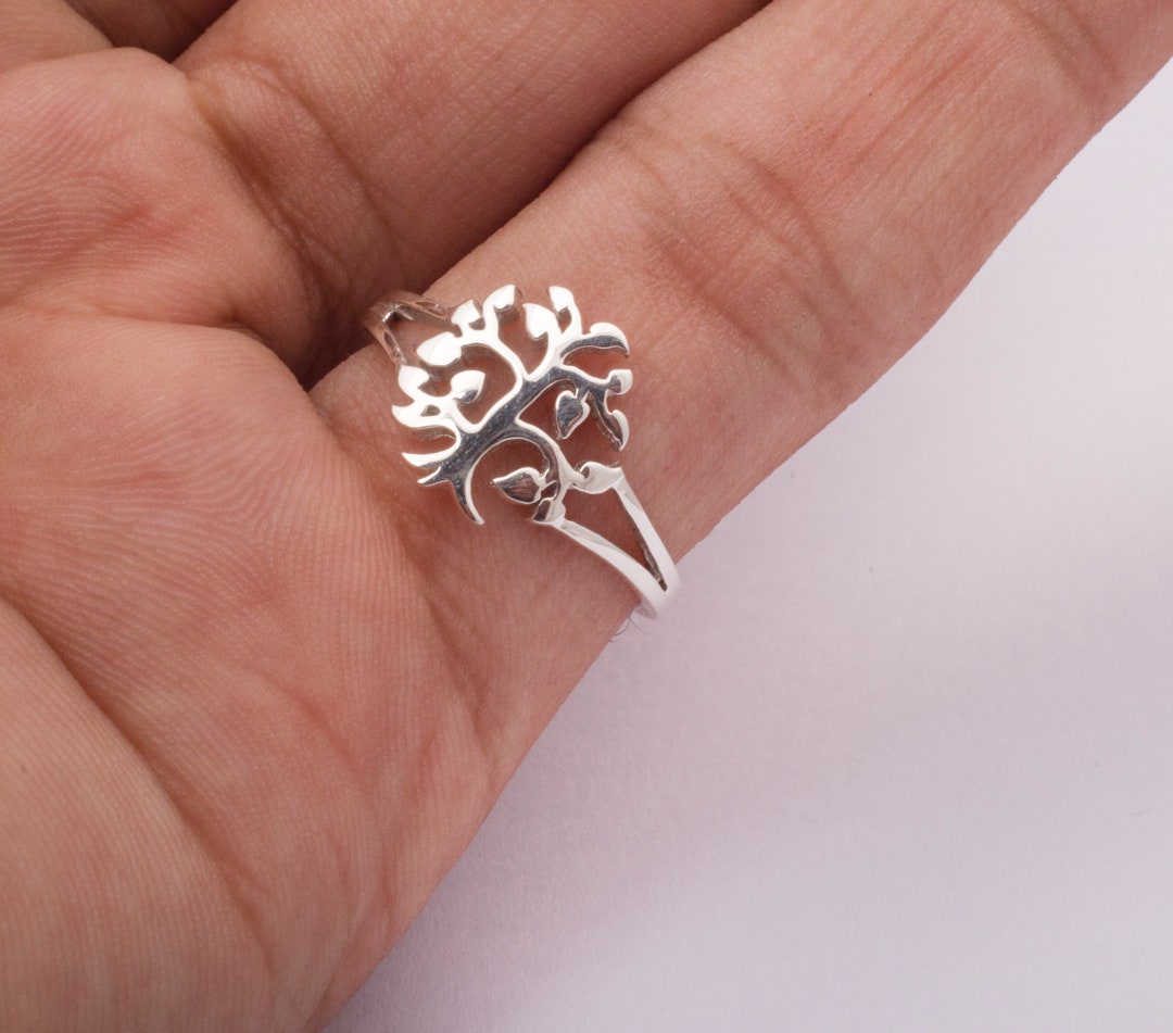 Tree Ring Silver Ring Handmade Ringtree of Life Ringmulti - Etsy