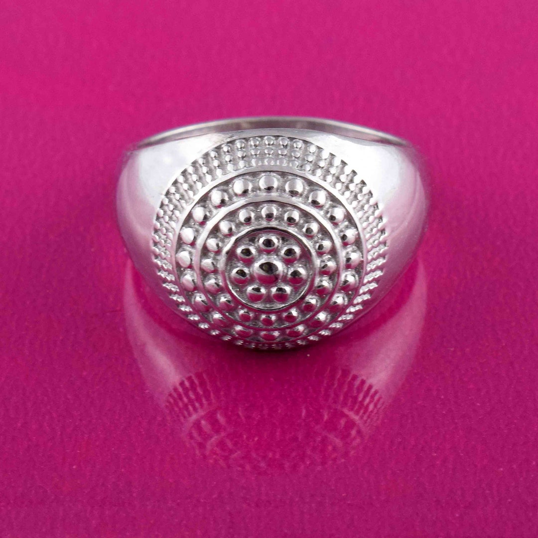 Dotted Silver Ring Sterling Silver Ring Dotted Ring Gold - Etsy