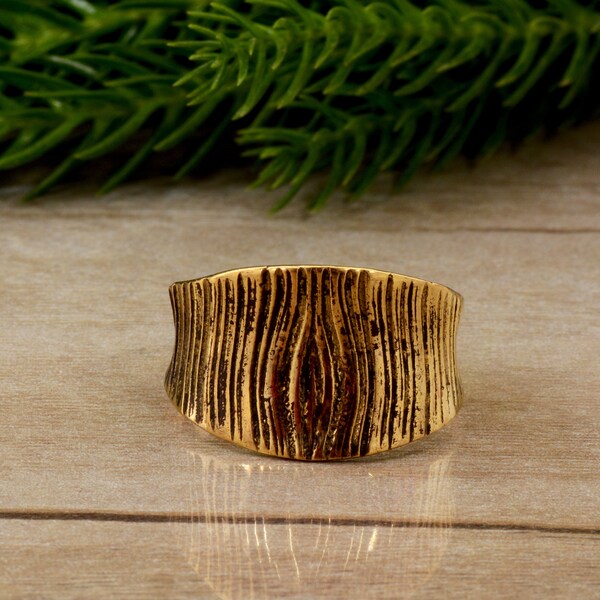 Tree Bark Ring - Etsy