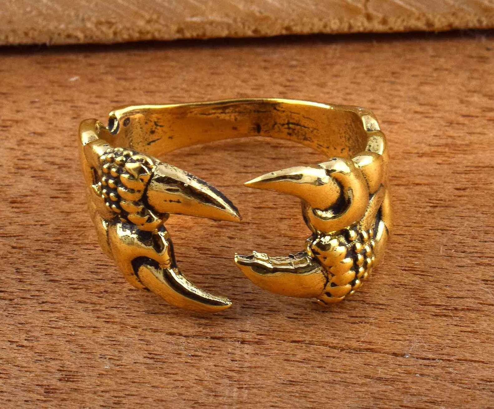 Adjustable Crab Ring Brass Ring Statement Ring Crab Shaped | Etsy