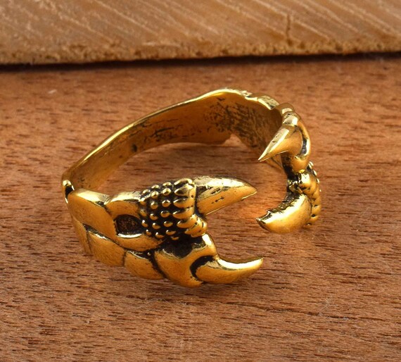 Adjustable Crab Ring Brass Ring Statement Ring Crab Shaped | Etsy
