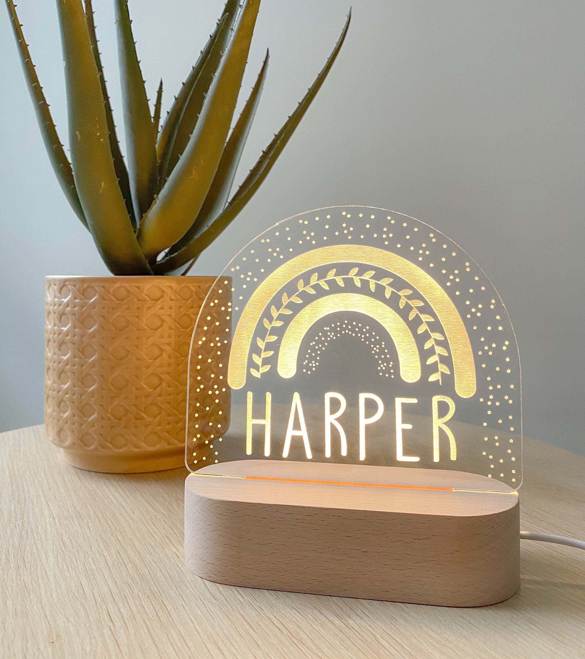 Personalised RAINBOW Night Light Kids Custom Name Night - Etsy Australia