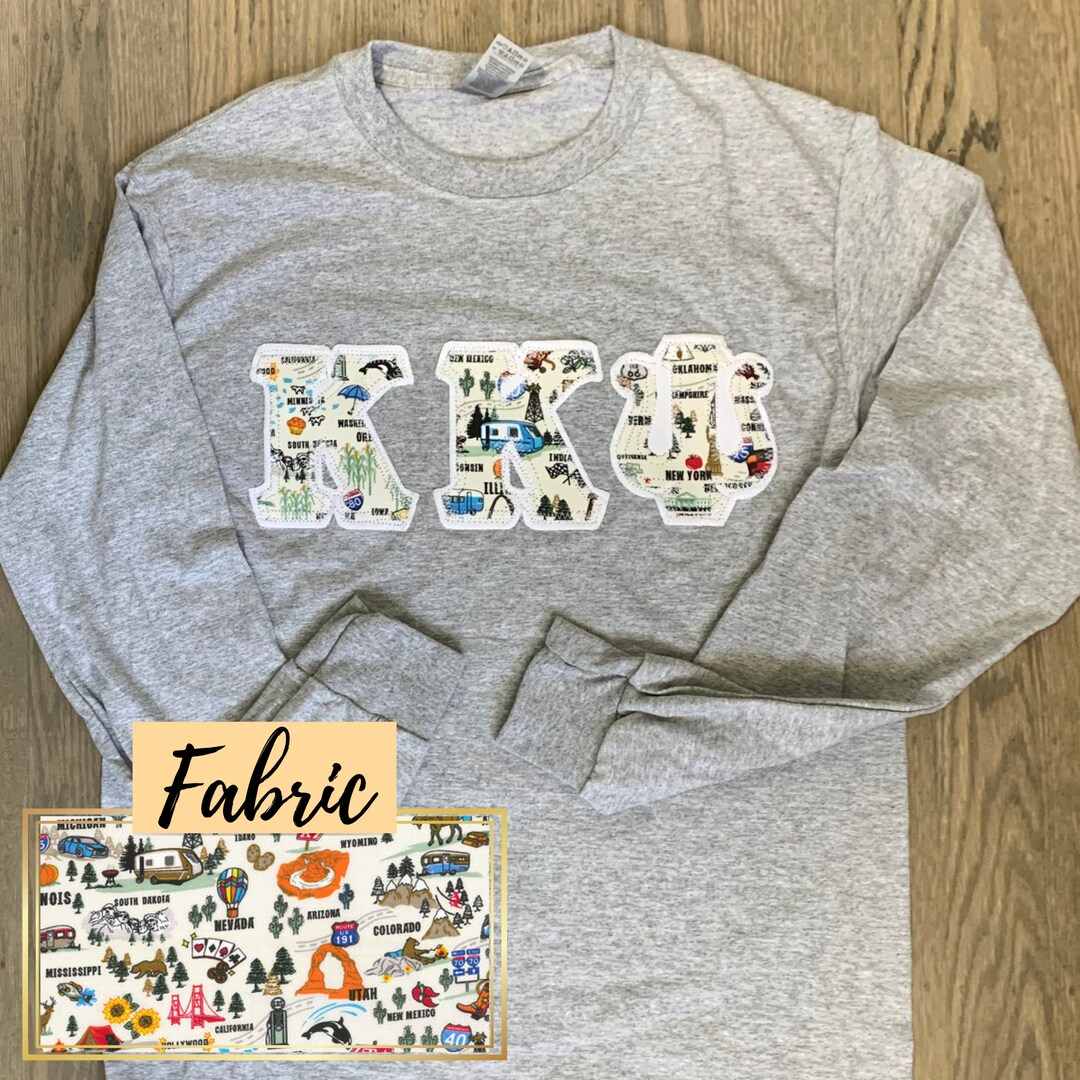 Kappa Kapp Psi Sigma Alpha Iota Tau Beta Sigma Travel States Fabric ...