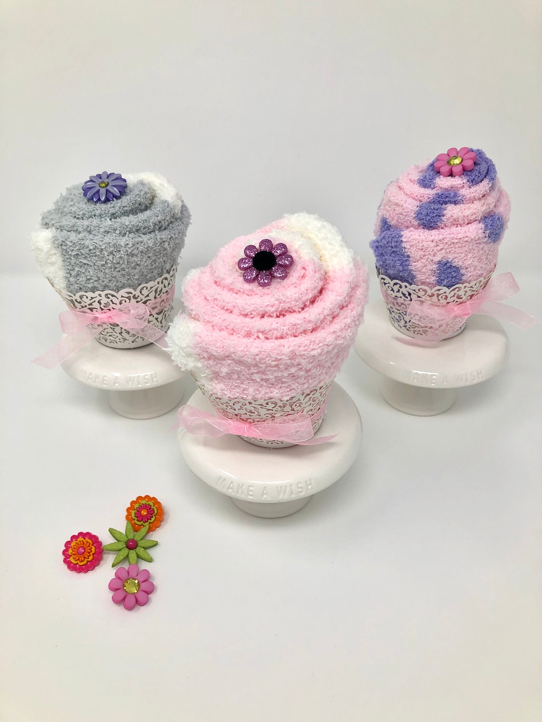 Fuzzy Sock Cupcake, Unique Birthday Gift, Birthday Fuzzy Sock Cupcake ...
