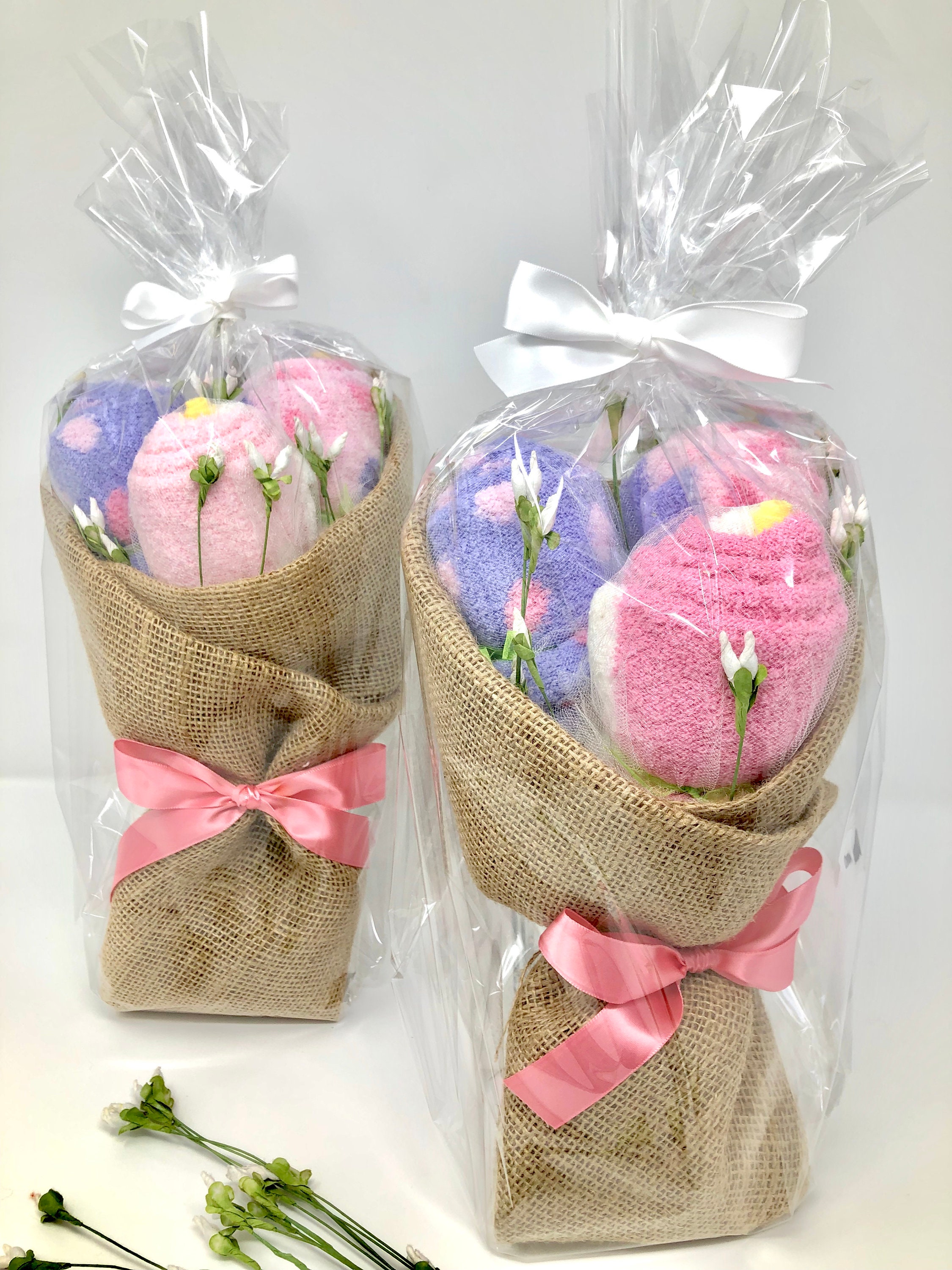 Fuzzy Sock Flowers, Get Well Gift, Bouquet of Flowers, Birthday Gifts ...