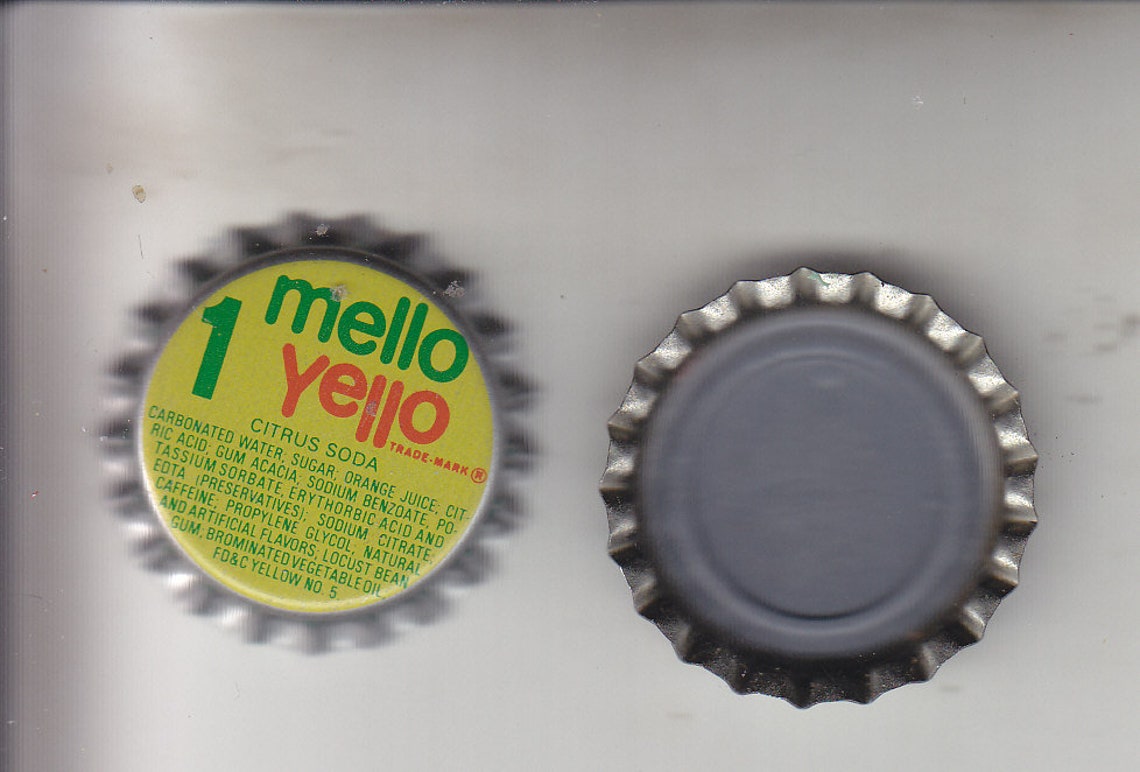MELLO YELLO BOTTLE Caps. Plastic Lined 100 Pieces Nos Mint Unused - Etsy