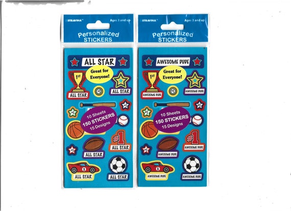 Personalized Stickers 75 Unique designs 3000 stickers - Gem