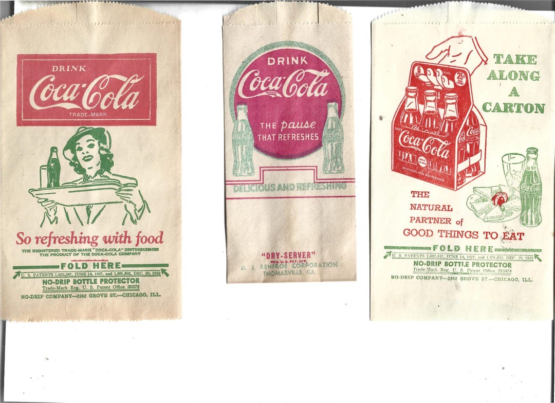 5 DIFFERENT COCA-COLA Dri-servers or No Drip All 1930s - Etsy