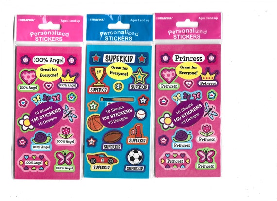 Personalized Stickers 75 Unique designs 3000 stickers - Gem