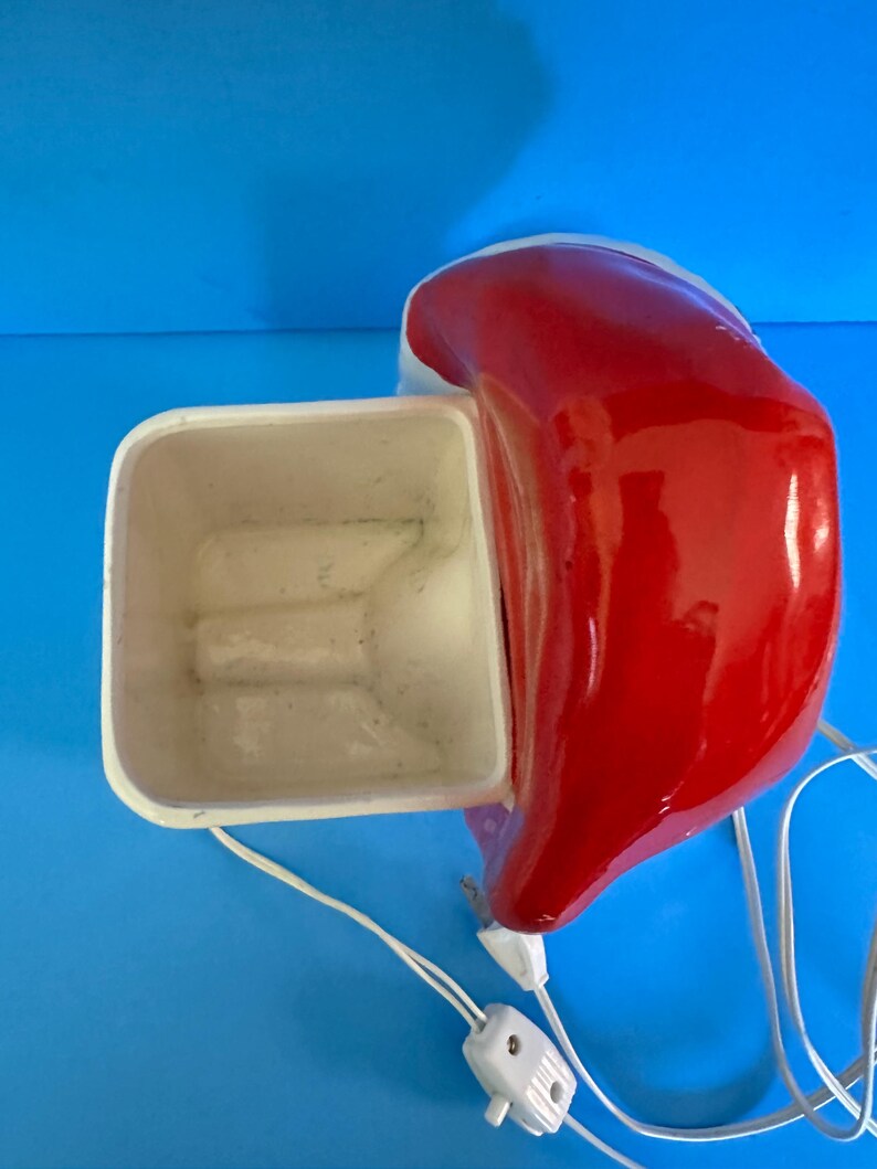 Vintage Relpo Samson Lighted Santa Face Christmas Japan Planter ...