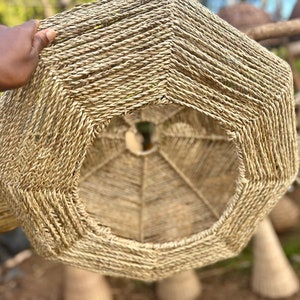 Large Woven Pendant Light , Basket Ceiling Light, Pendant Light Shade ...