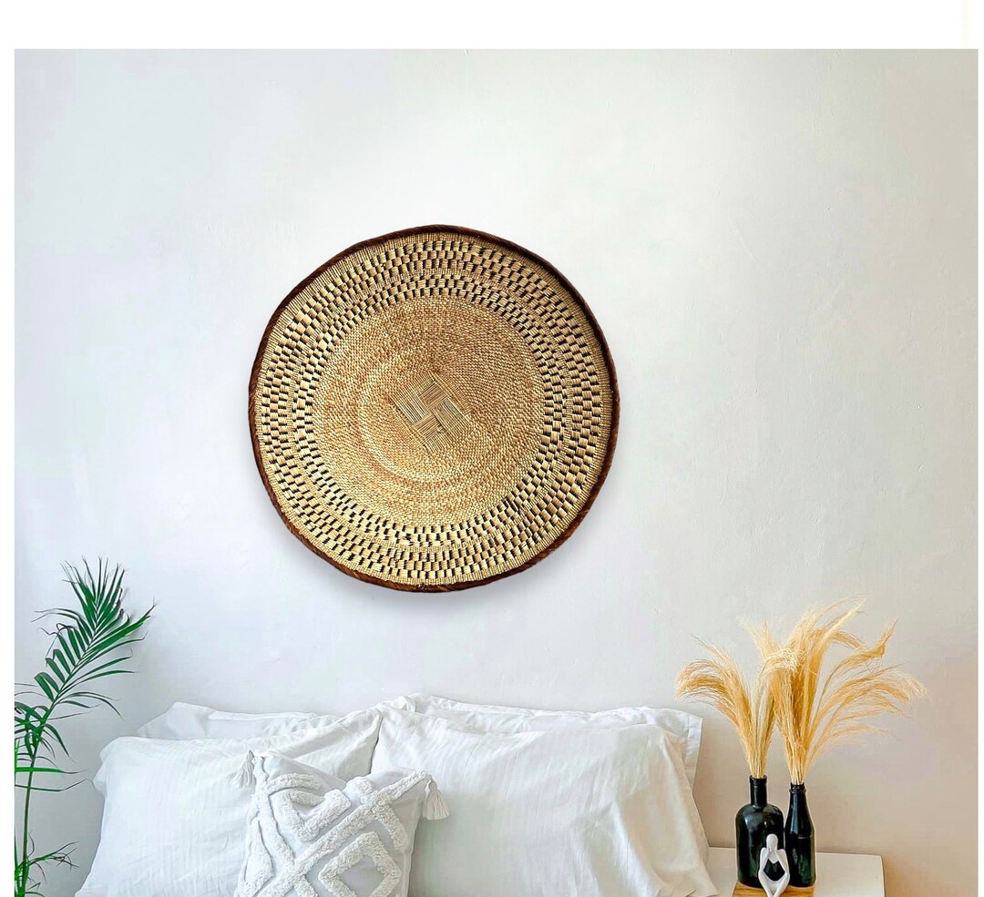 23'' Large Wall Basket, Natural Wall Decor, Binga Basket, Boho Basket ...