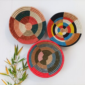 Assorted Wall Basket Set of 3 Colorful Basket Wall Decor Wall - Etsy