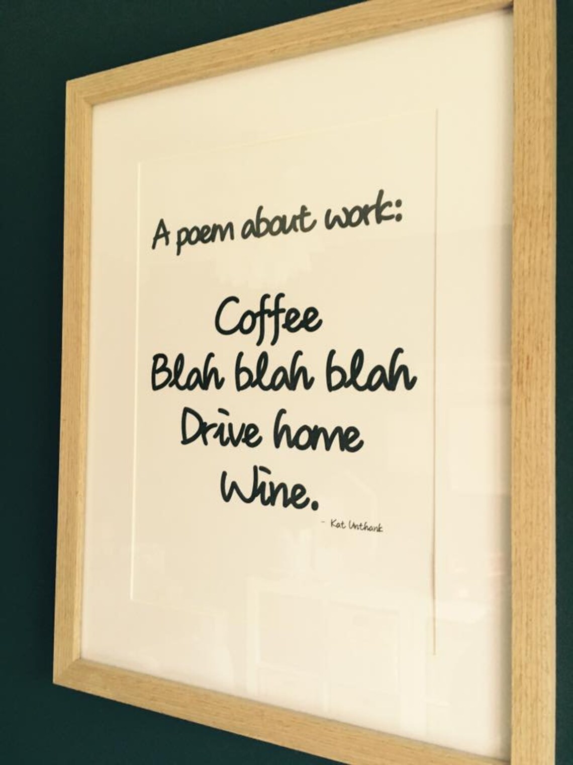 A Poem About Work Print A4 - Etsy