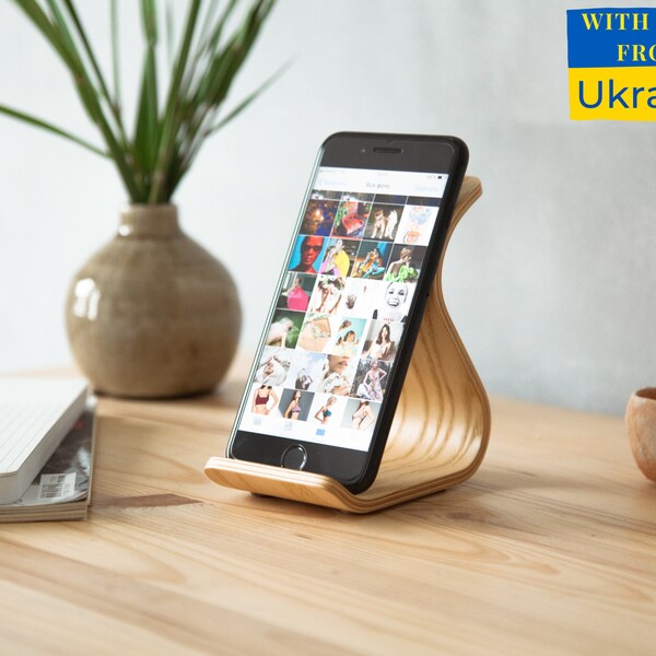 Wood iPhone Stand - Etsy