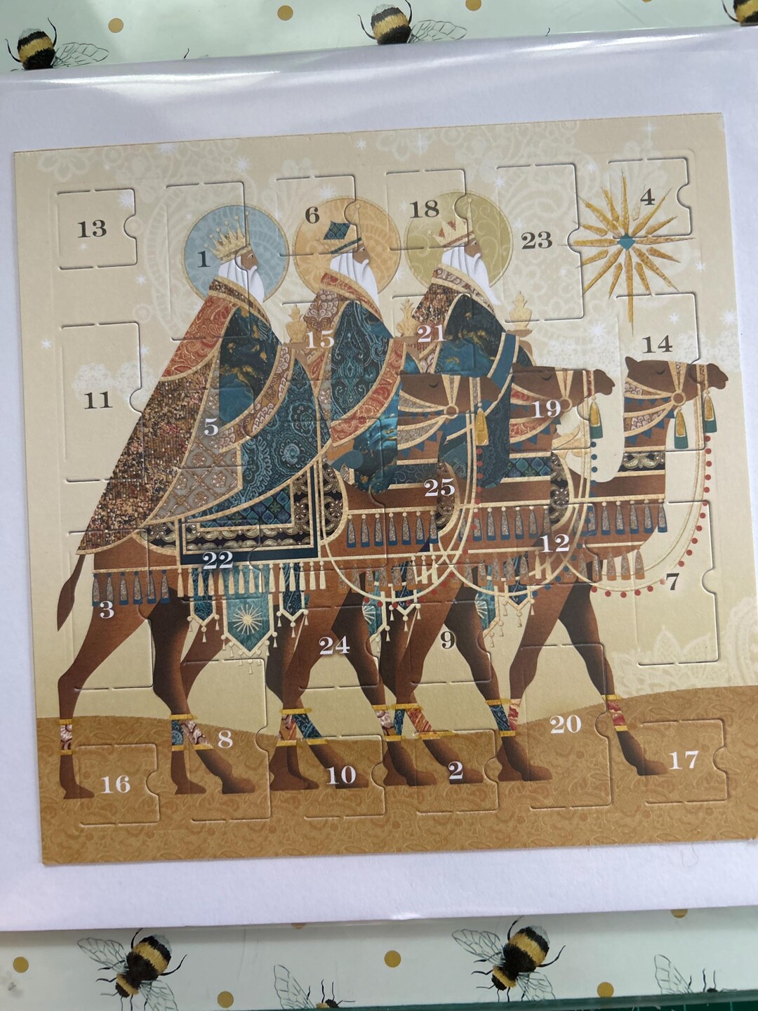 New for Christmas 2024 We 3 Kings Advent Calendar Card Handmade 7 Inch ...