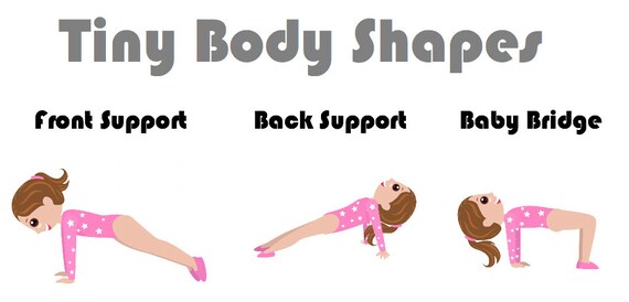 Gymnastics Body Shapes Poster For Ages 3 | Etsy