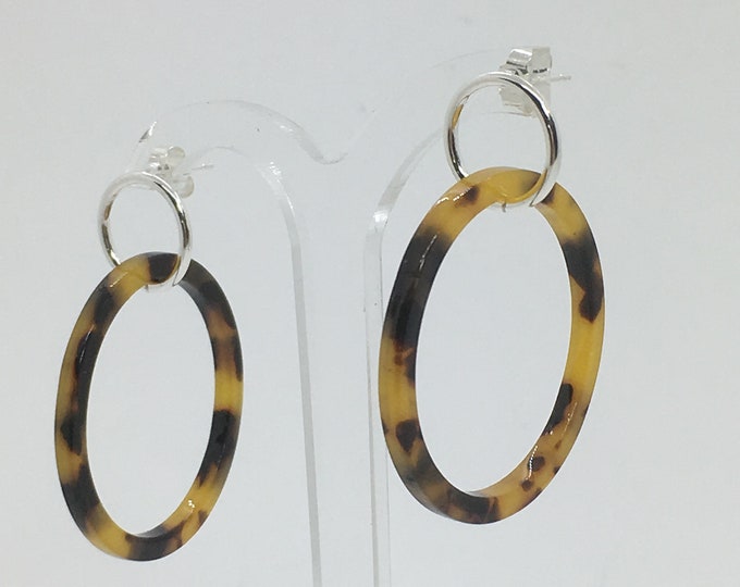 Violet Mix Small Tortoise Hoop Earrings, Tortoise Shell Earrings ...
