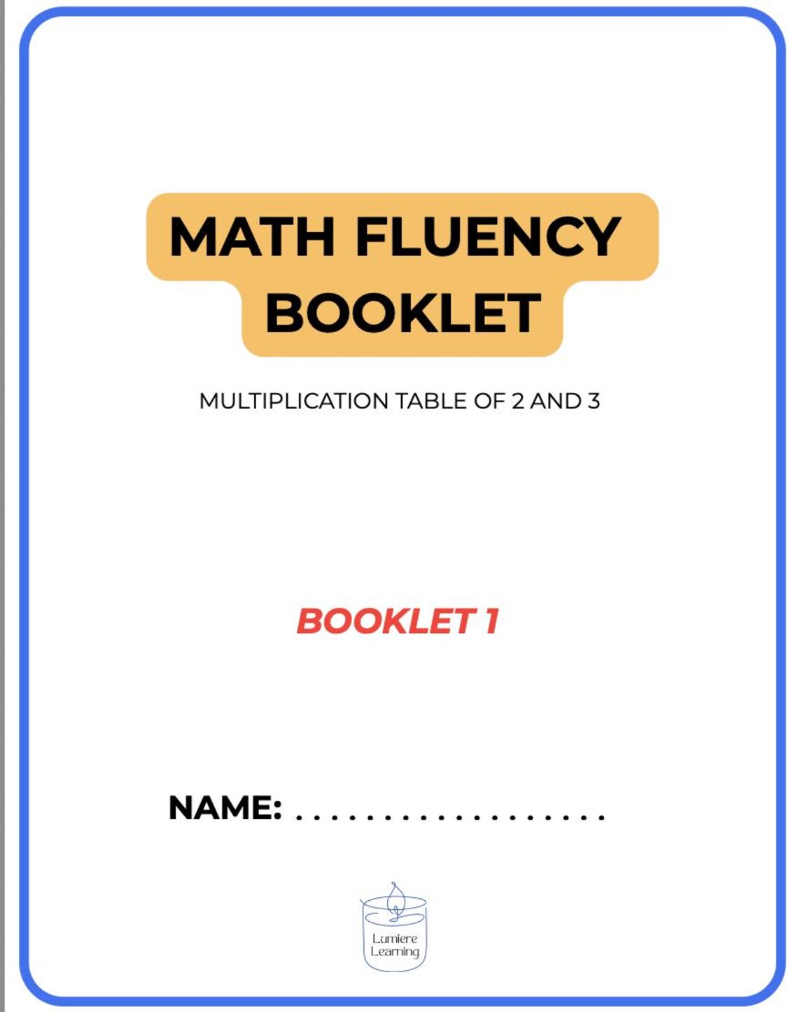 Multiplication Fluency Practice – Tables of 2 & 3 (short Version ...