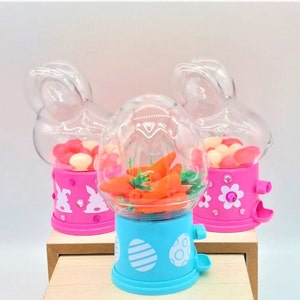 Personalized Easter Candy Dispenser - Bunny Shaped Gumball Machine ...