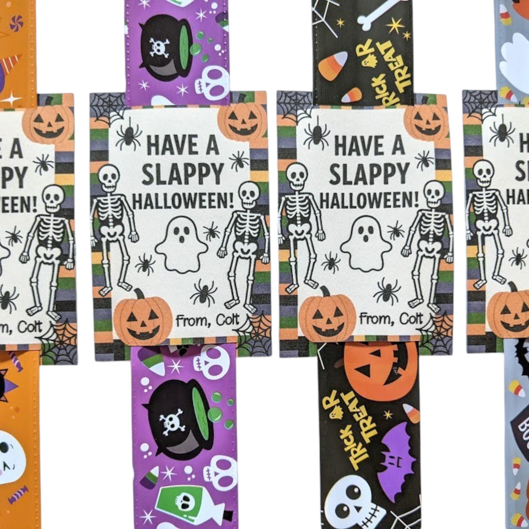 Halloween Slap Bracelets – Trick or Treaters - Trunk or Treats - Boo ...