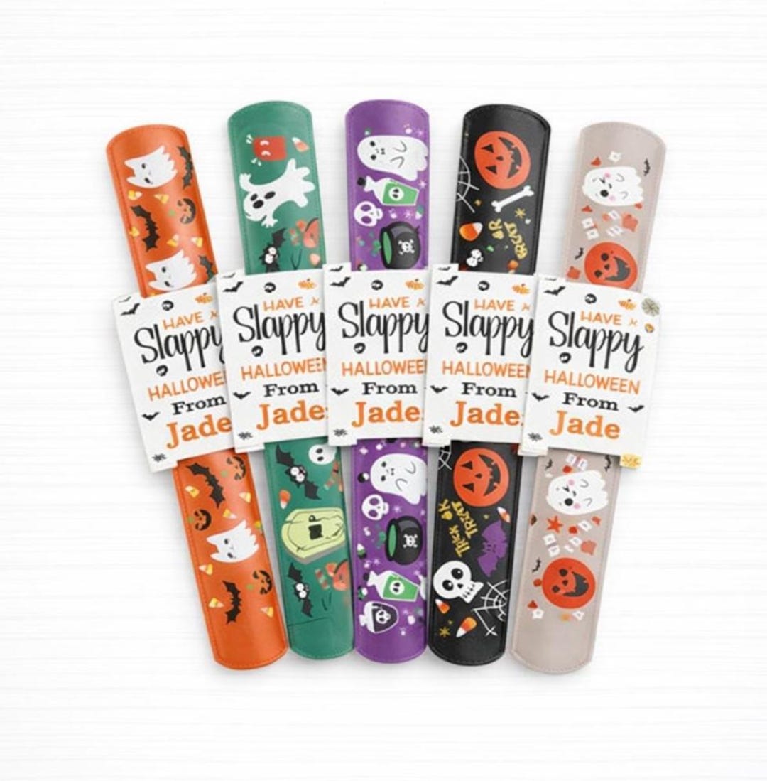 Halloween Kids Slap Bracelets, Halloween Party Favors, Classroom ...