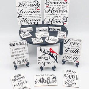 Personalized Memorial Gift, Memorial Mini Wood Signs, Memorial Keepsake ...