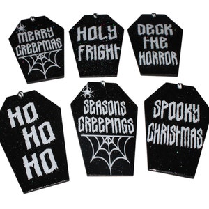 Merry Creepmas Gift Tags - Creepmas Ornaments - Christmas Tree ...