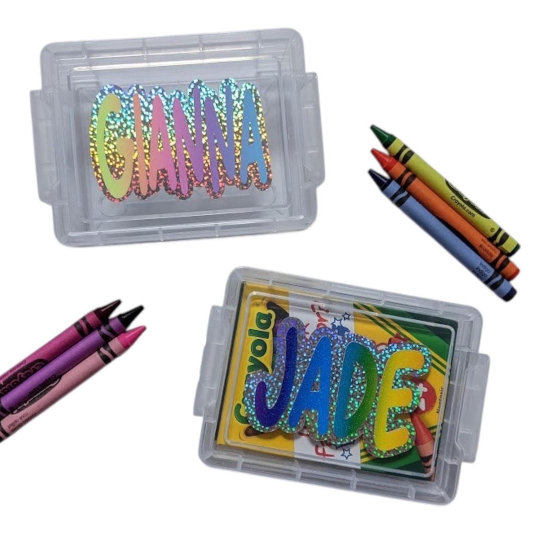 Custom School Crayon Box- Personalized Crayon Box - Back to School ...