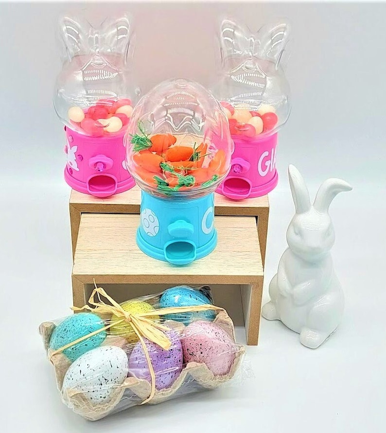 Personalized Easter Candy Dispenser Bunny Shaped Gumball - Etsy