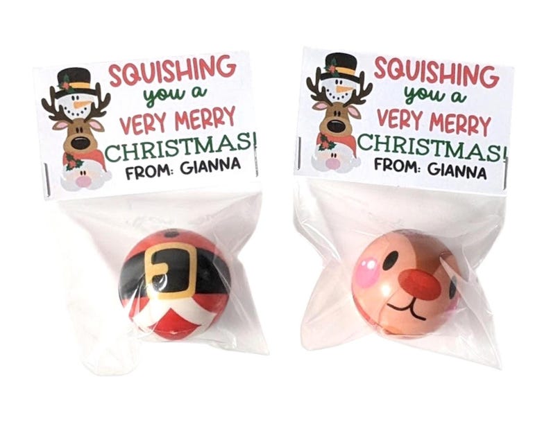 Christmas Themed Squishy Balls - Ready to Gift - Bulk Christmas Party ...
