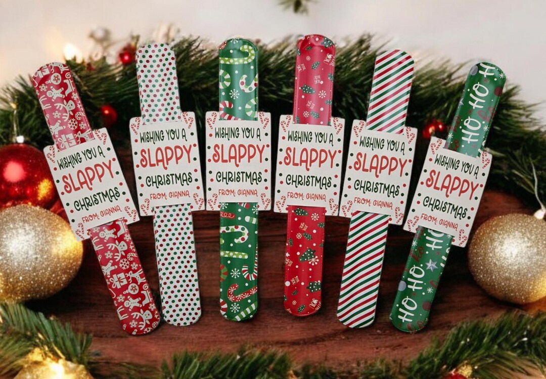 Personalized Christmas Slap Bracelets for Kids Fun Holiday Gift With ...