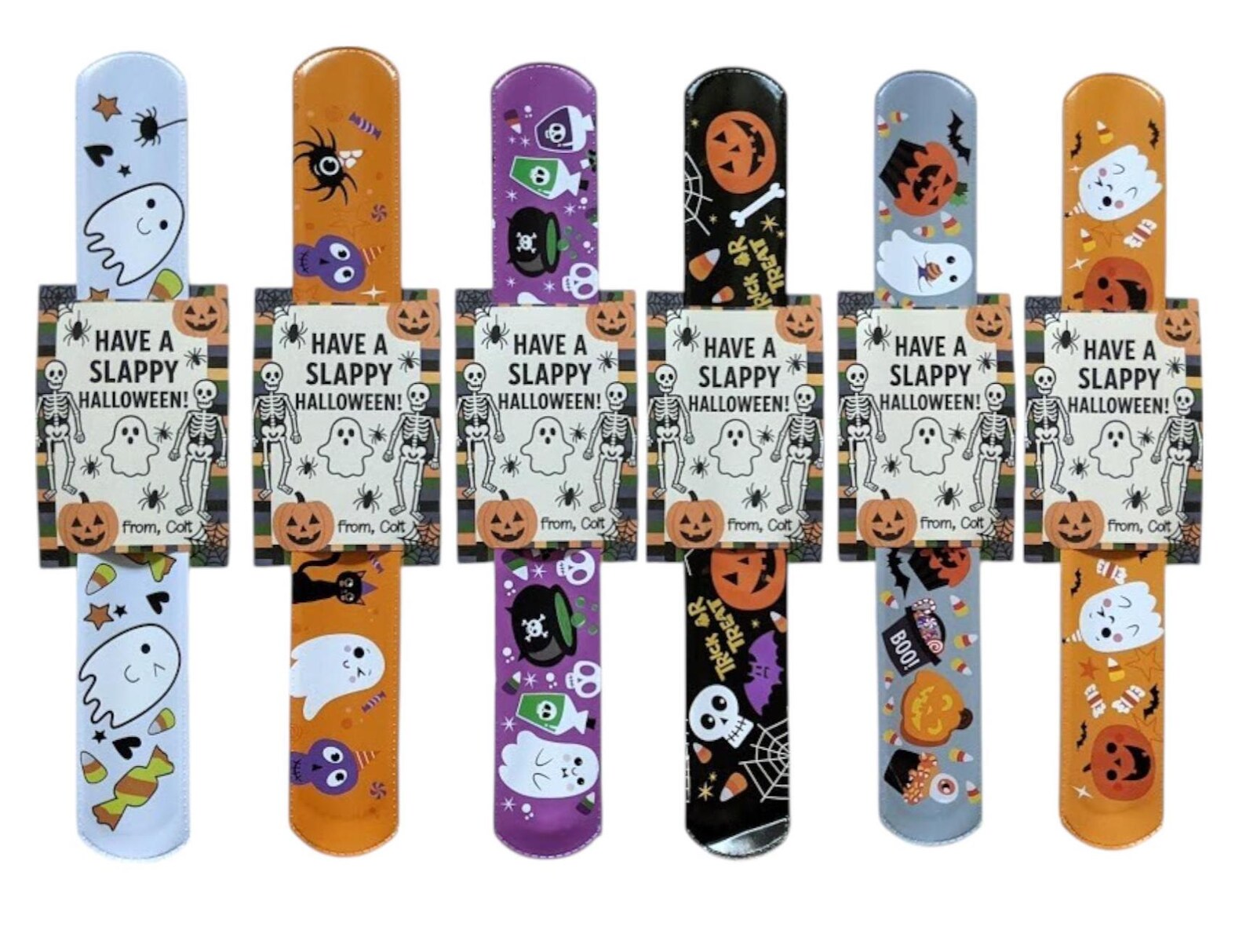 Halloween Slap Bracelets – Trick or Treaters - Trunk or Treats - Boo ...