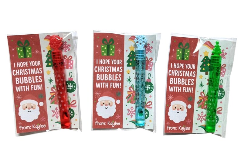 Christmas Bubble Favors – Christmas Stocking Stuffers, Secret Santa ...