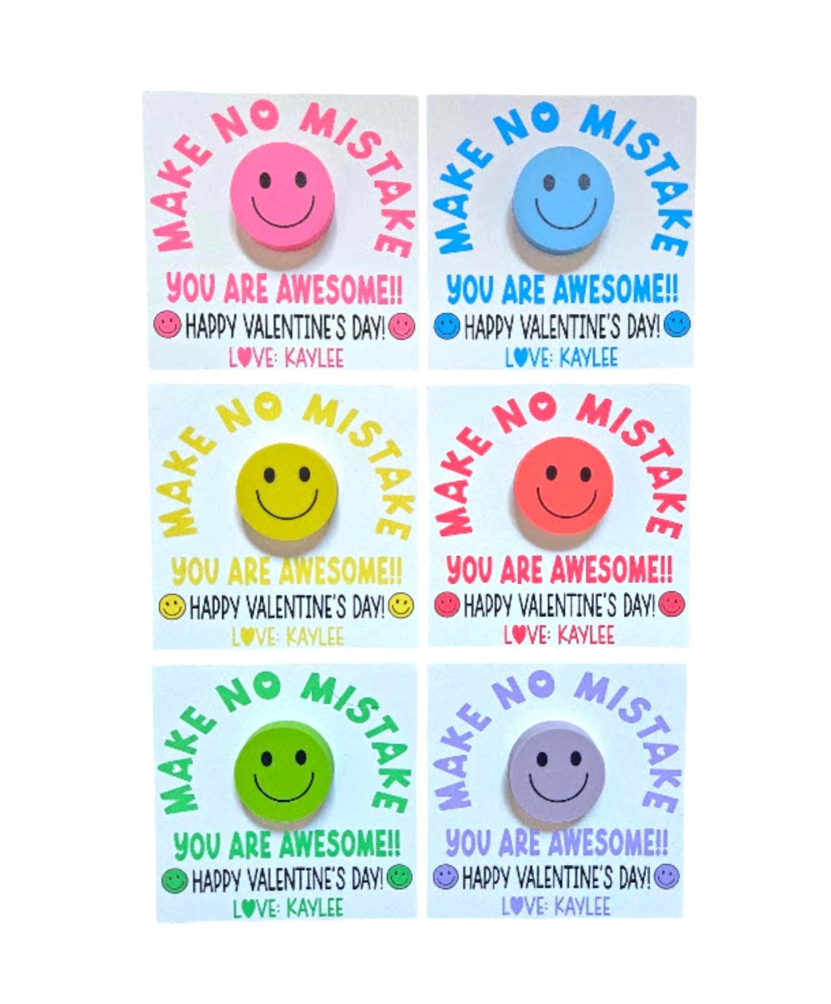 Valentine's Day Happy Face Erasers - Ready to Gift Valentines ...