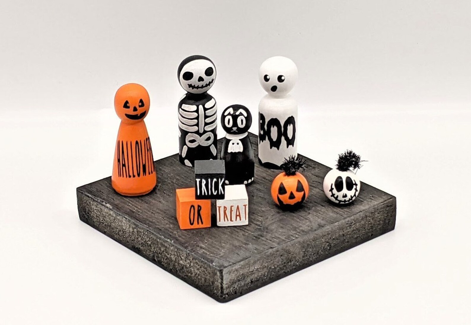 Spooky Haunted House Wood Haunted House Wood Peg Dolls - Etsy