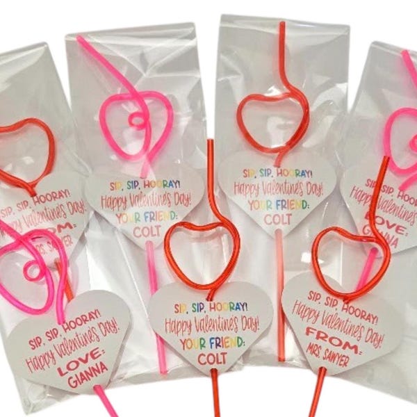 Valentines Day Straws - Etsy