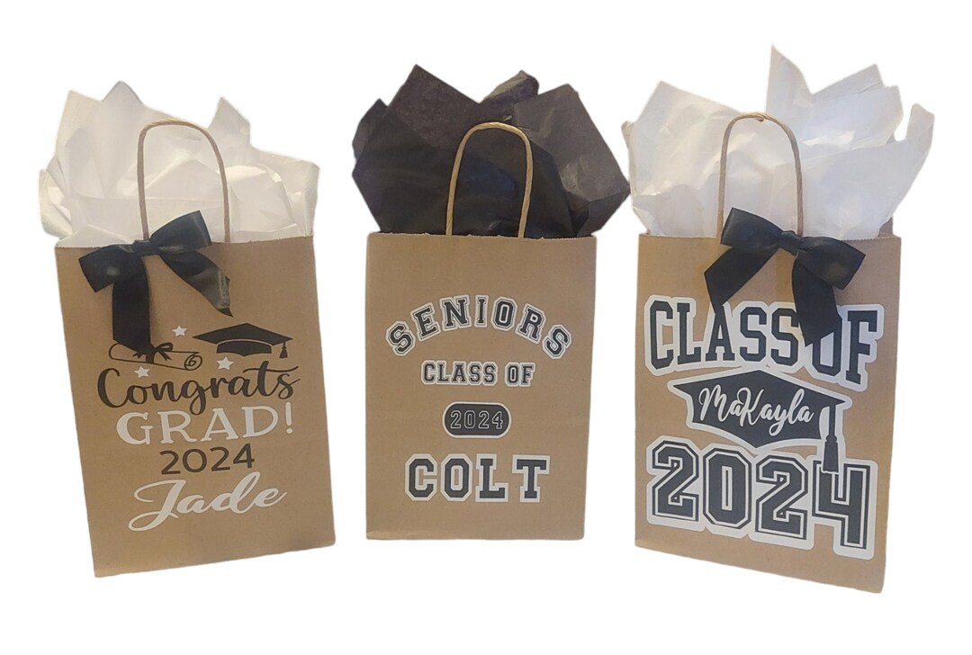 Customizable Graduation Gift Bags - Personalized Message Option - High ...