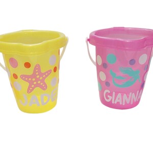 Personalized Kids Beach Buckets - Kids Easter Gifts - Kids Party Favors ...