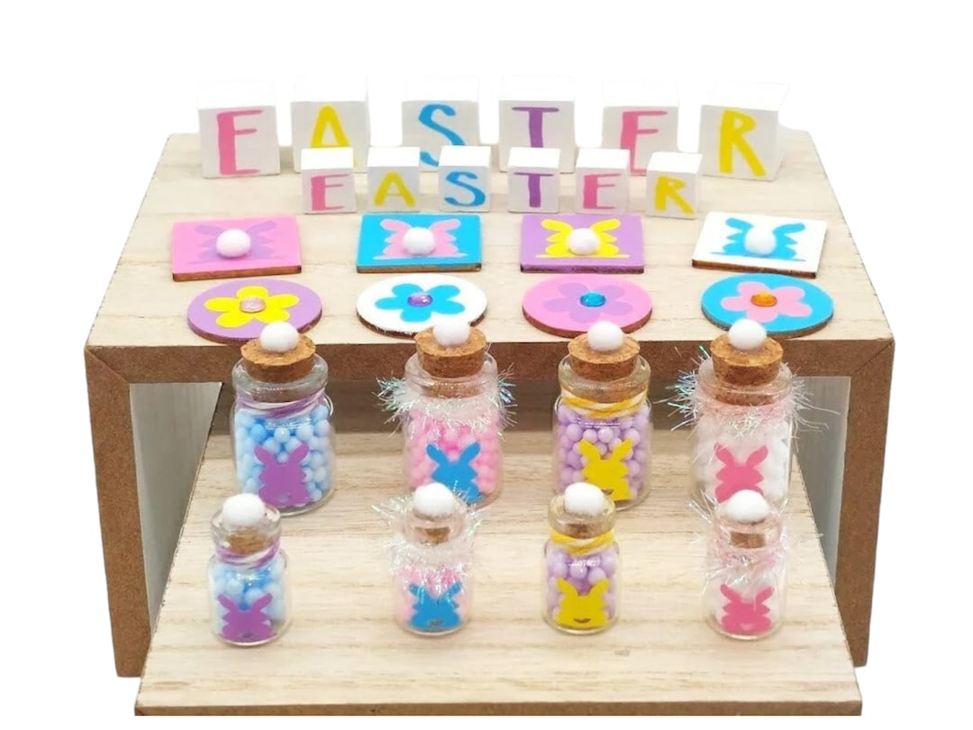 Easter Miniatures, Dollhouse Miniatures, Easter Decor, Easter Mini ...