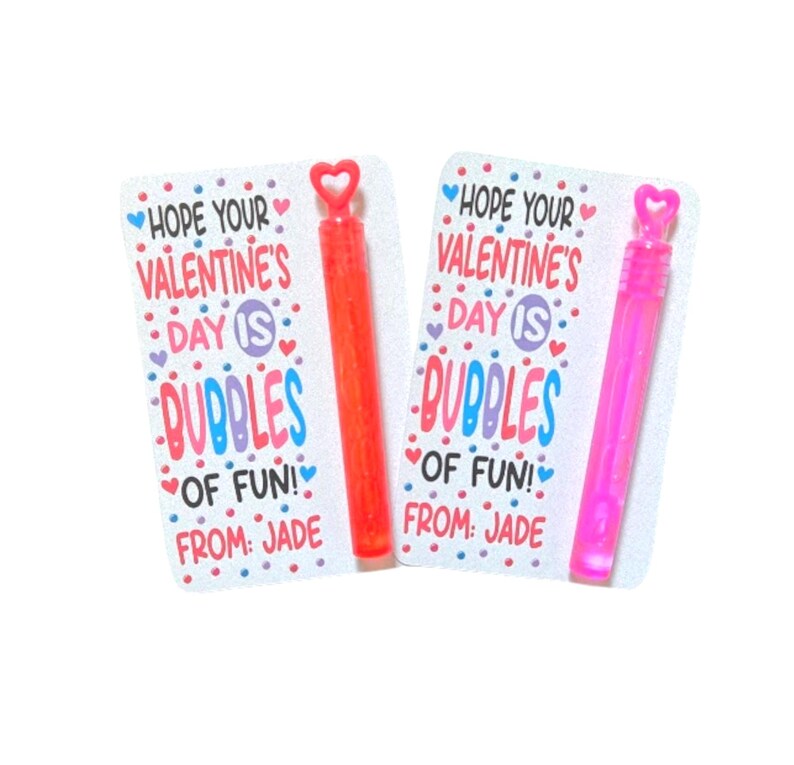 Valentine’s Day Bubbles - Classroom Exchange Favors - Valentine's for ...