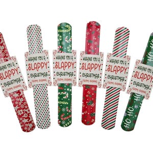 Personalized Christmas Slap Bracelets for Kids Fun Holiday Gift With ...