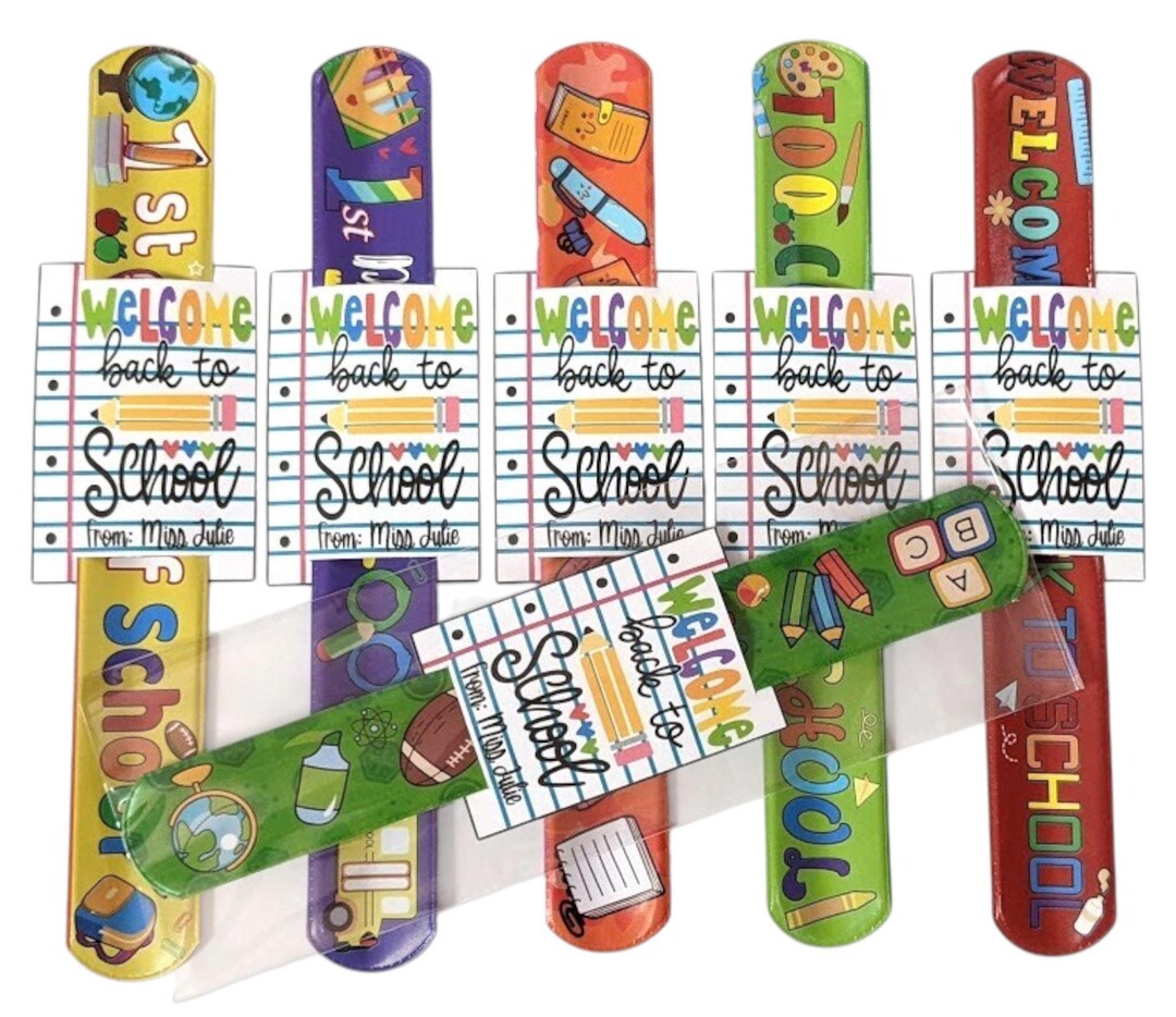 Class Gift From Teacher - Welcome Back to School Slap Bracelets ...